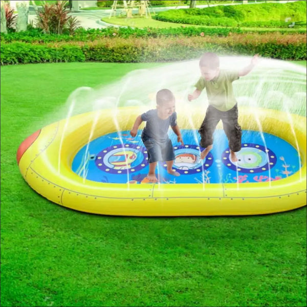 Submarine Splash Adventure: Inflatable Sprinkler Pool for Kids ...