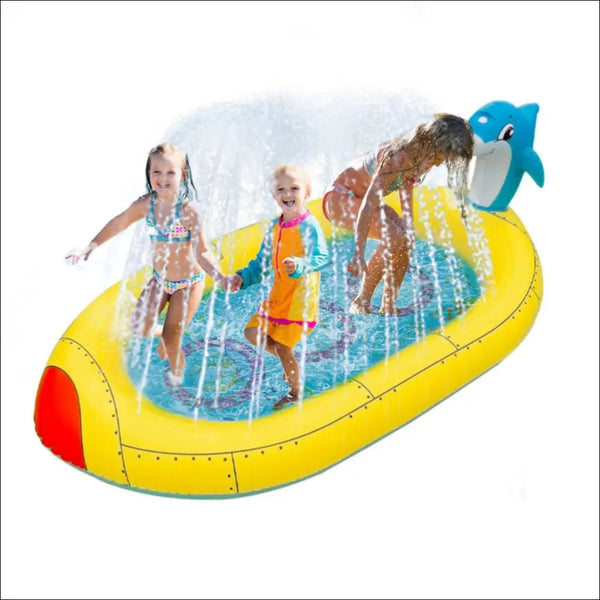 Submarine Splash Adventure: Inflatable Sprinkler Pool for Kids ...