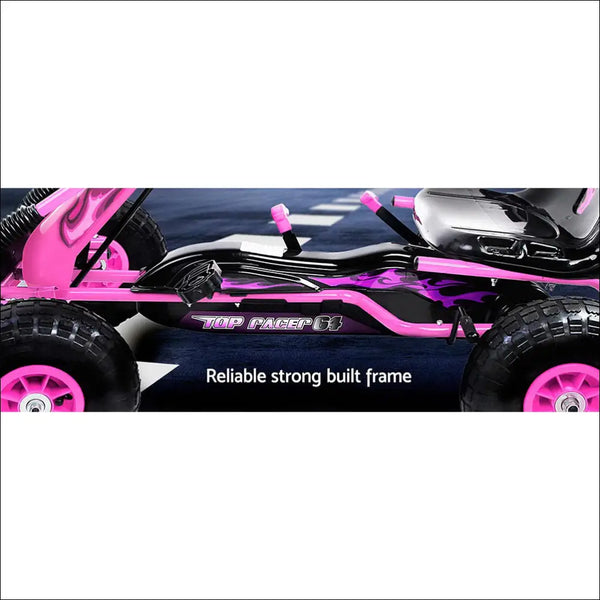 Rigo Kids Pedal Go Kart Ride On Toys Racing Car Rubber Tyre Pink ...